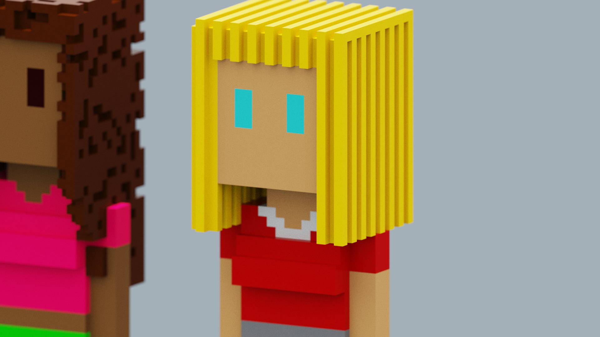 NFT Voxel Girls 3D Model - TurboSquid 2122884