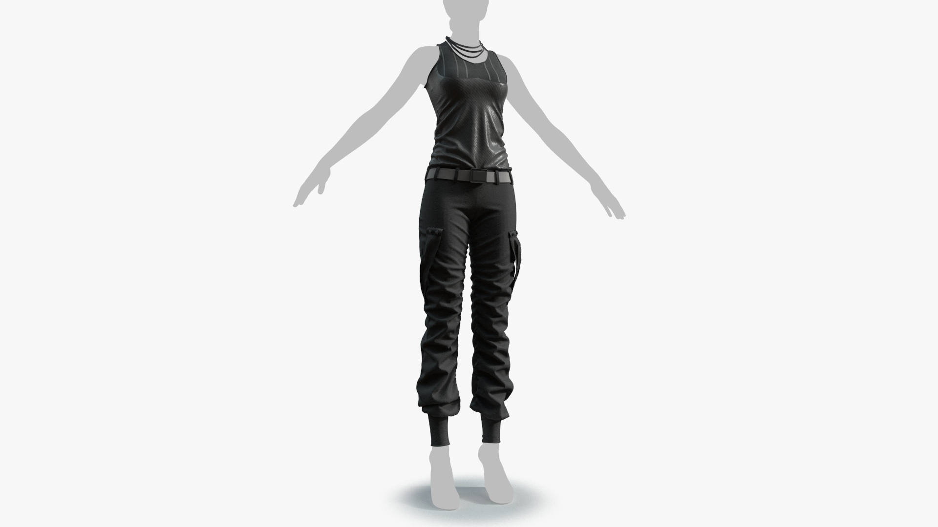 Outfit Cloth Female 0001-low Model - TurboSquid 1771933