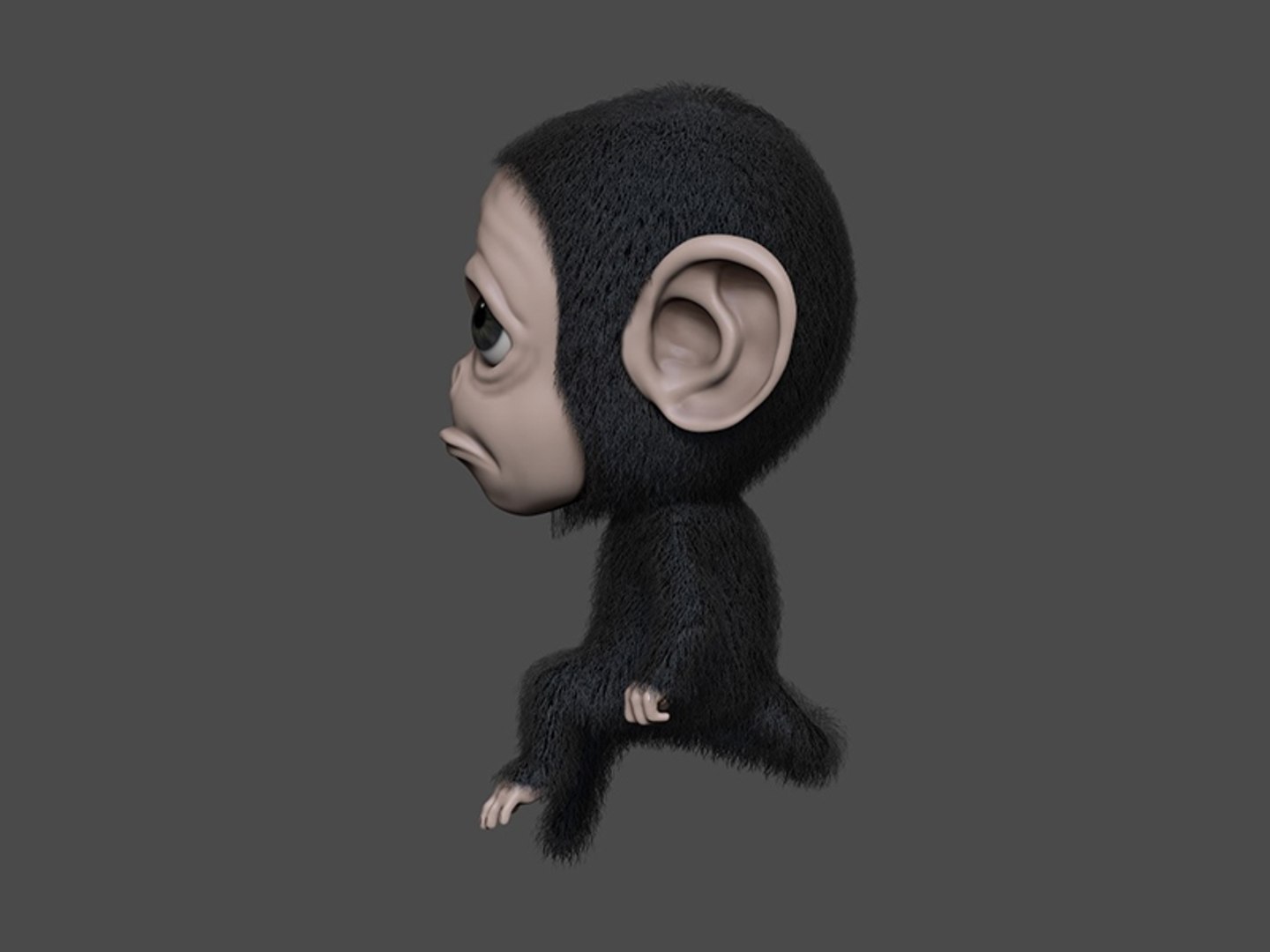 3D Sad Monkey - TurboSquid 1205107