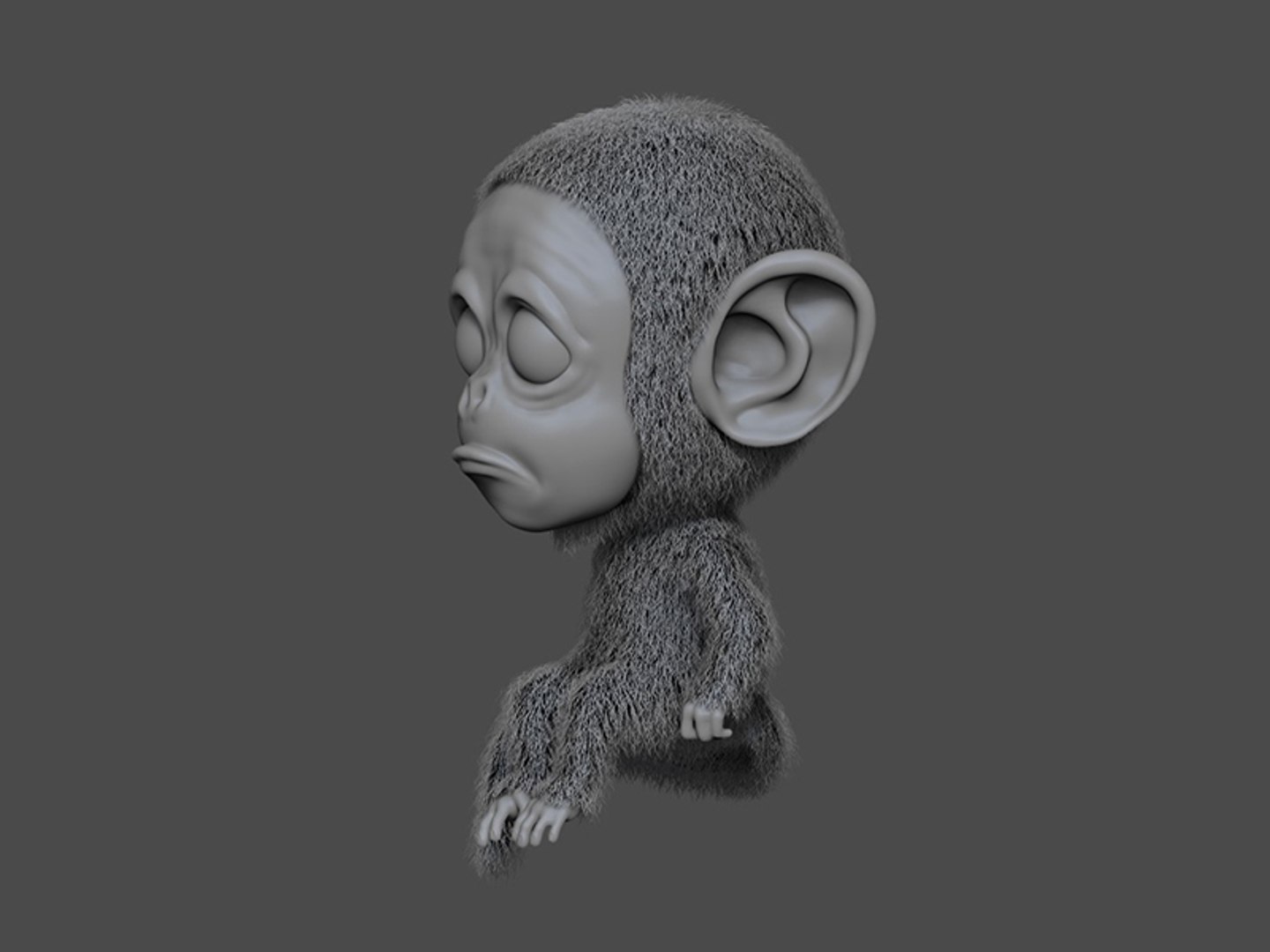3D Sad Monkey - TurboSquid 1205107