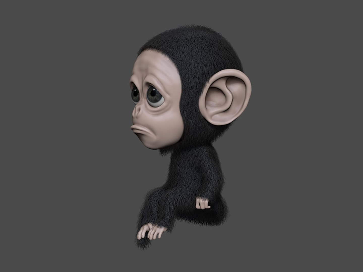 3D Sad Monkey - TurboSquid 1205107