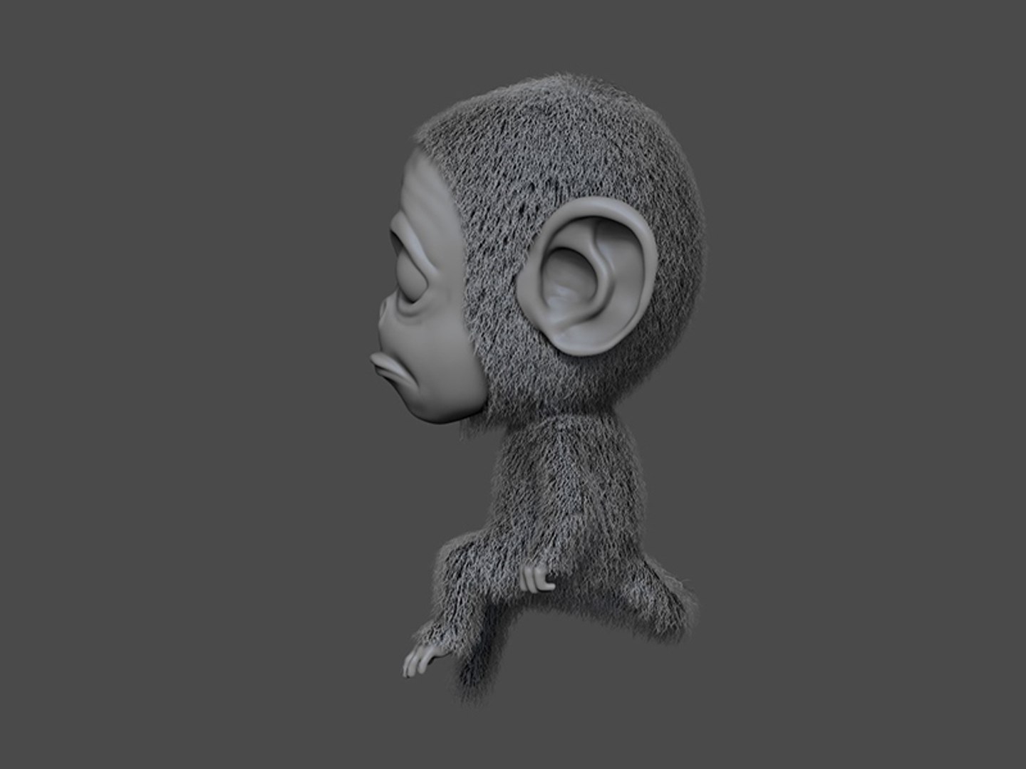 3D Sad Monkey - TurboSquid 1205107
