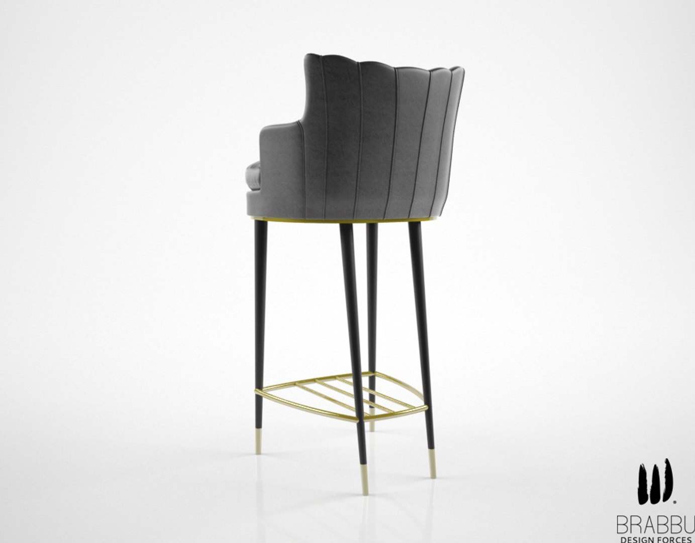 3d brabbu plum counter stool