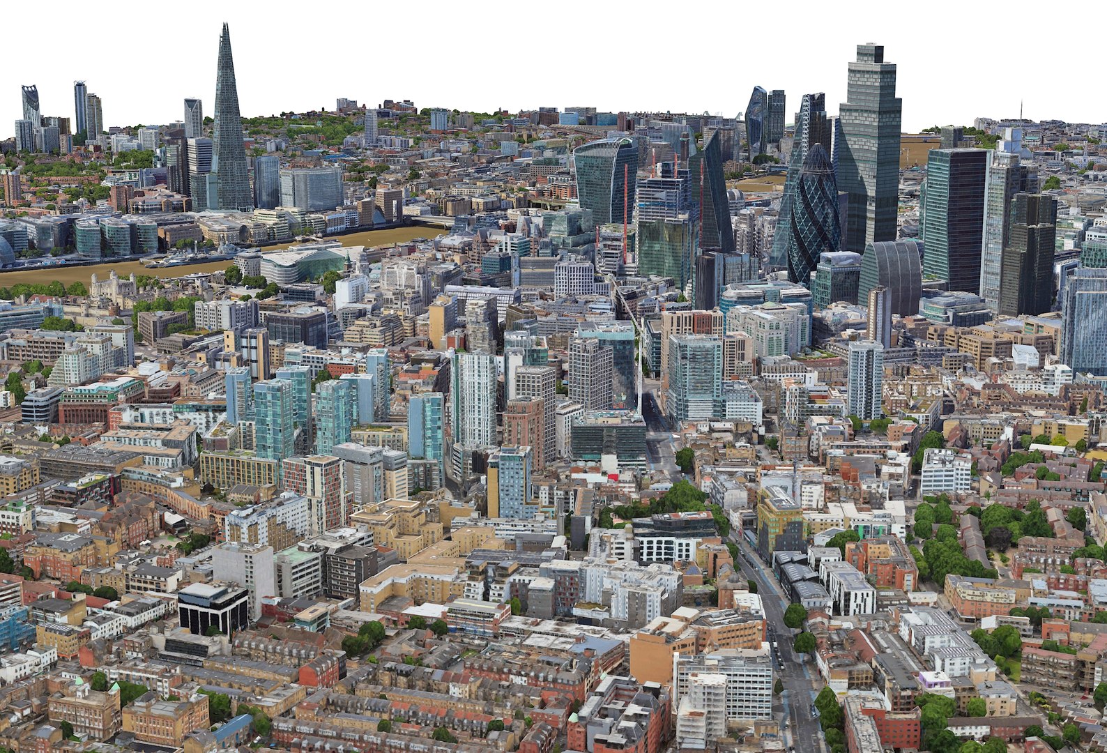 London Downtown 3D Model - TurboSquid 2129051