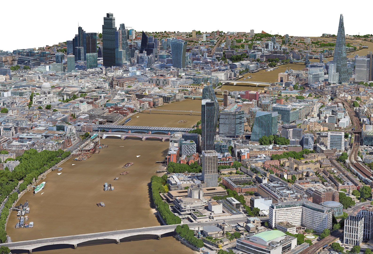 London Downtown 3D Model - TurboSquid 2129051