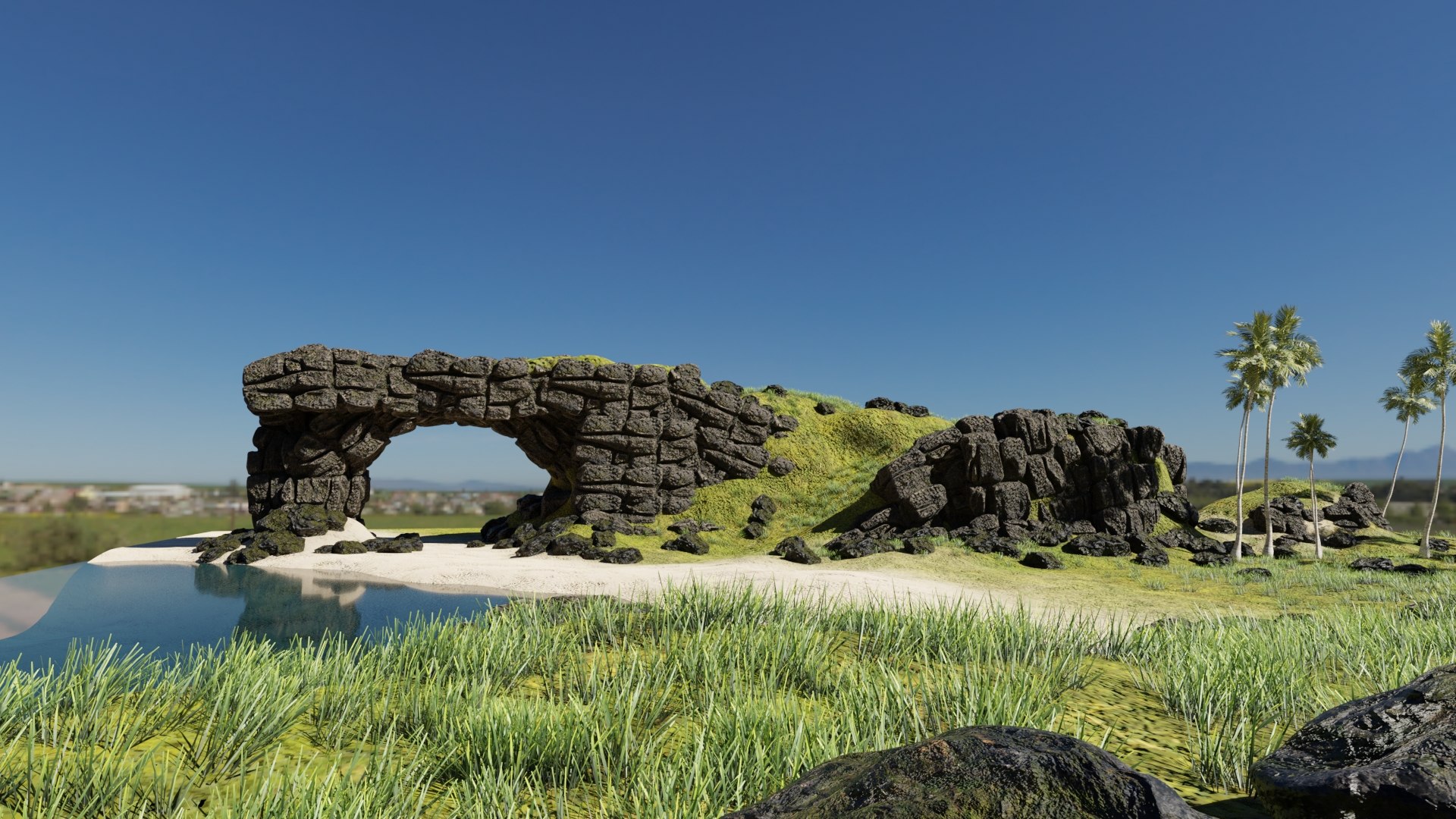 Grass Scene Model - TurboSquid 1626782