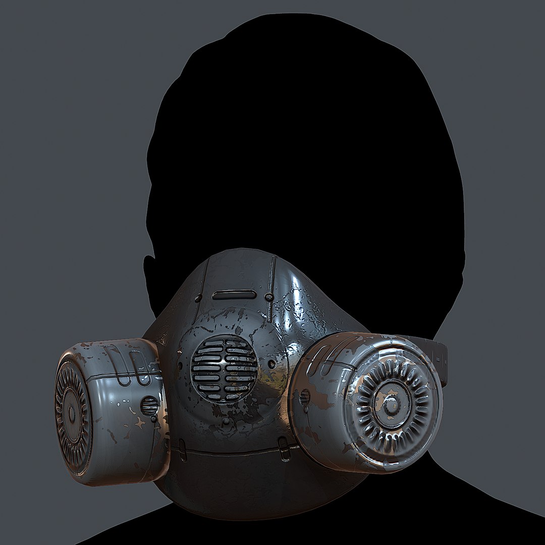3D Gas mask respirator scifi futuristic model - TurboSquid 1743742