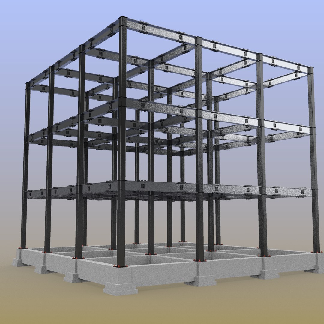 3D Steel Building - TurboSquid 2047290