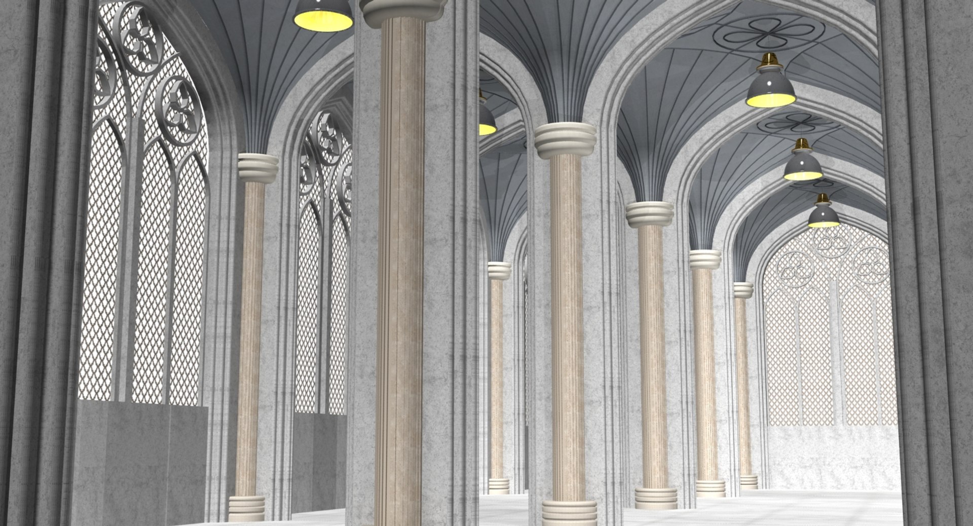 3D Gothic Archway Model - TurboSquid 1287423