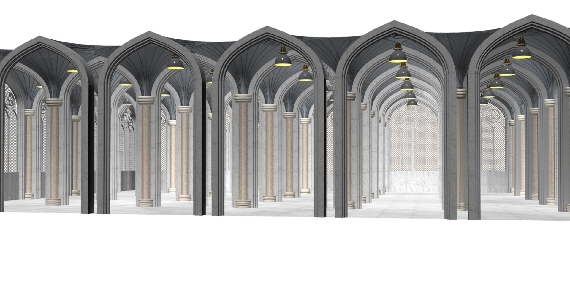 3D Gothic Archway Model - TurboSquid 1287423