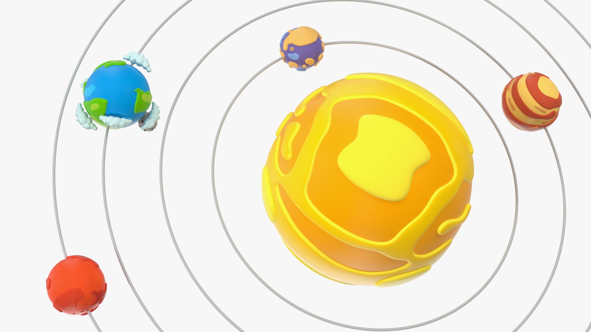Cartoon Solar System 3D - TurboSquid 1879443