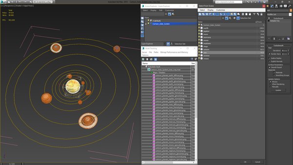 Cartoon Solar System 3D - TurboSquid 1879443