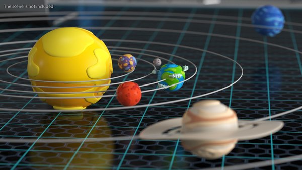 Cartoon Solar System 3D - TurboSquid 1879443
