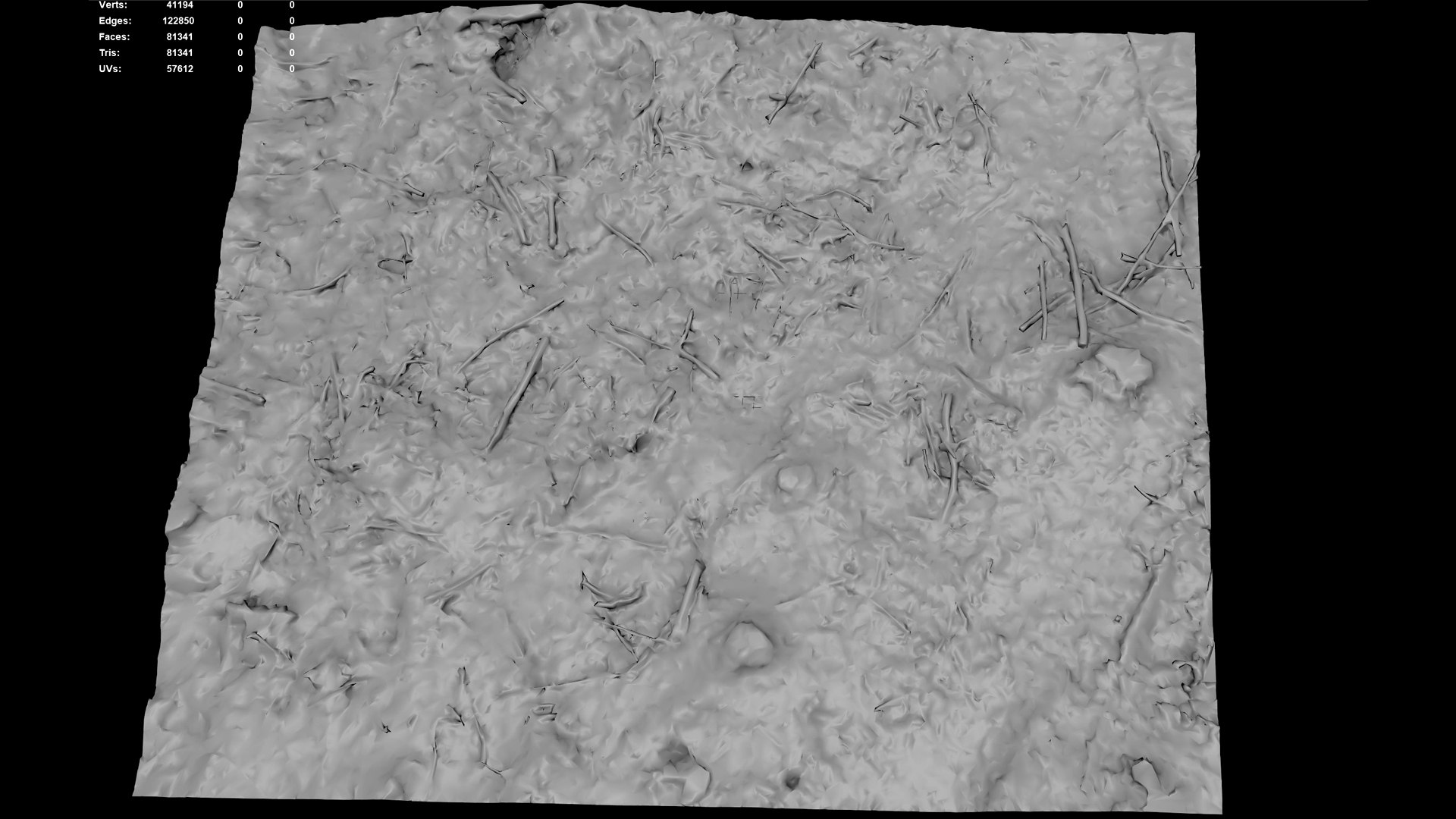 Forest Ground Cutted Tree Branches Area Part7 Photogrammetry Model ...