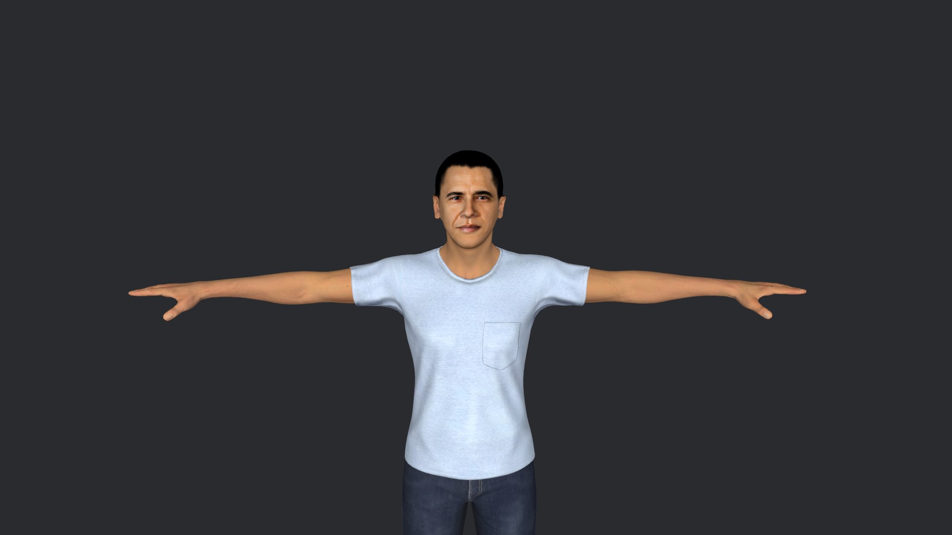 Barack Obama Hyper Realistic Full Body Fully Rigged 3D Character 3D ...