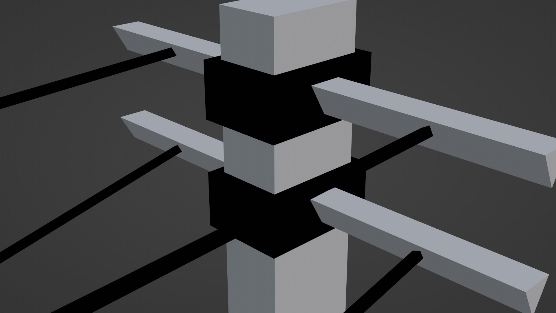 3D Urban Pole With Four Cables With Armature And Texsture 3D Model ...