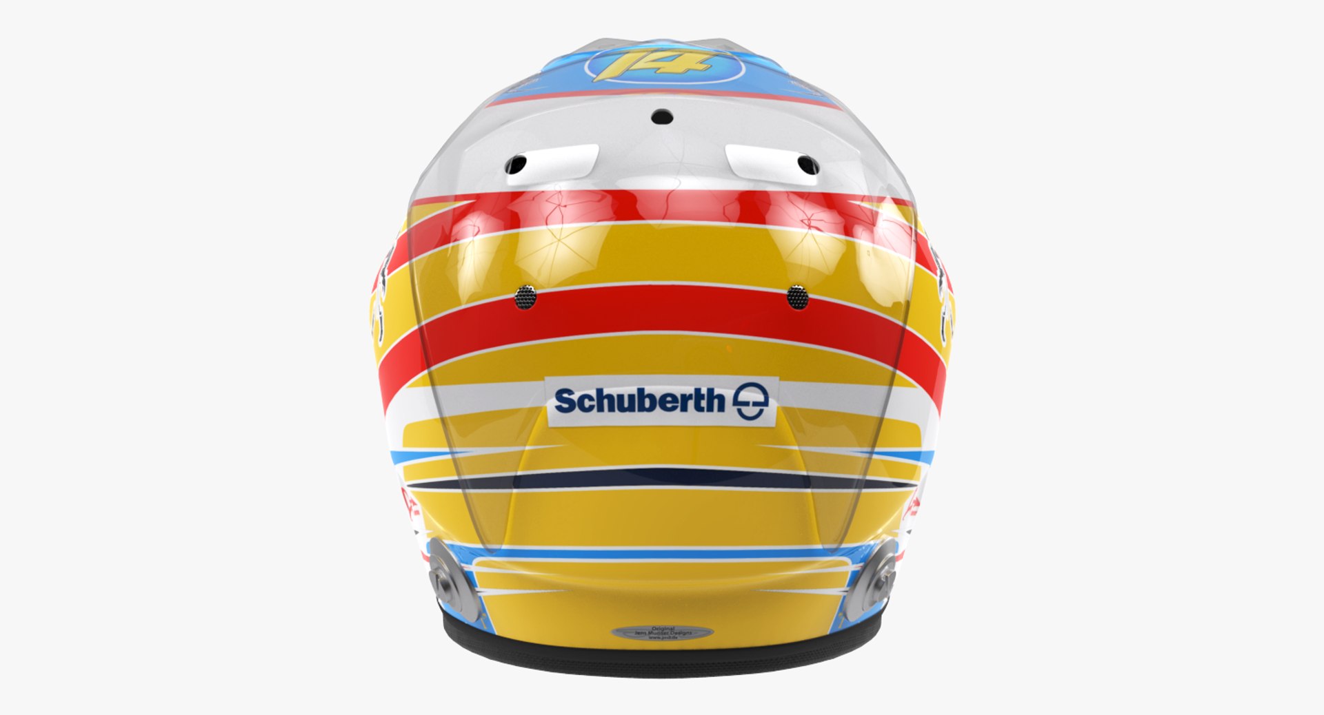 3d Model Racing Helmet Fernando Alonso