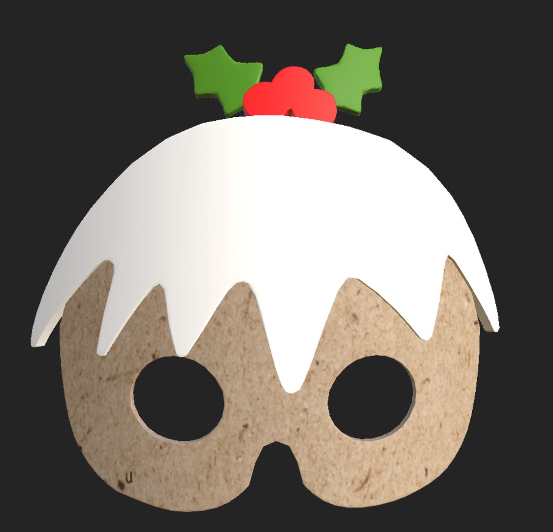 Children Party Cartoon Christmas Face Masks Model - TurboSquid 1835729
