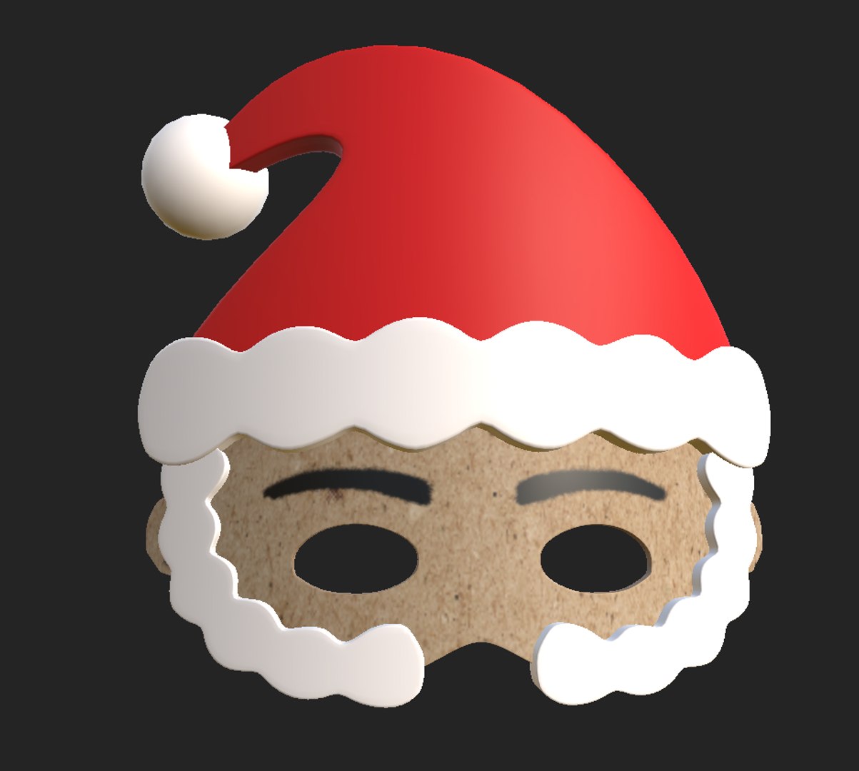 Children Party Cartoon Christmas Face Masks Model - TurboSquid 1835729