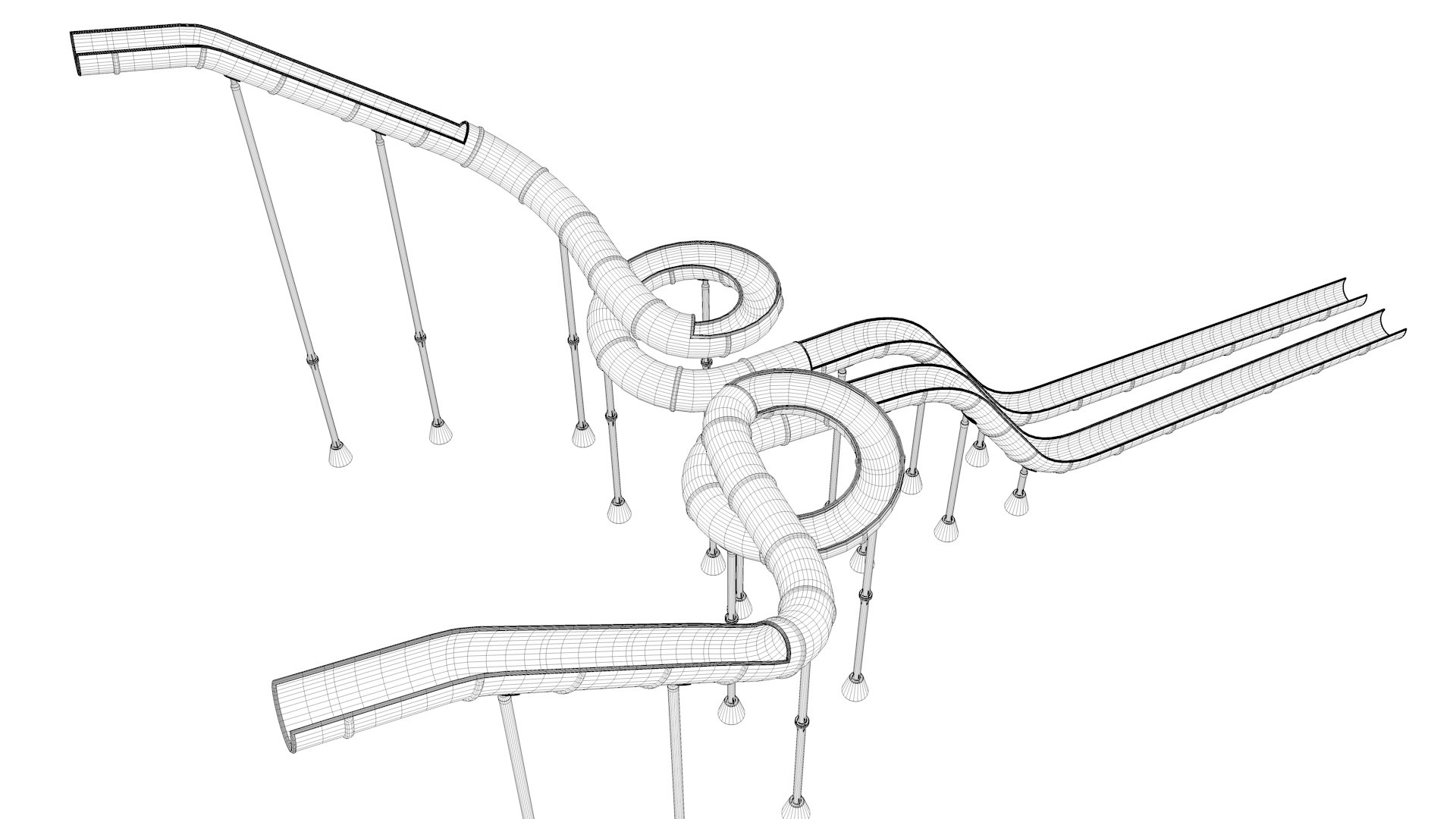 3D Water Slides Model - TurboSquid 1774456