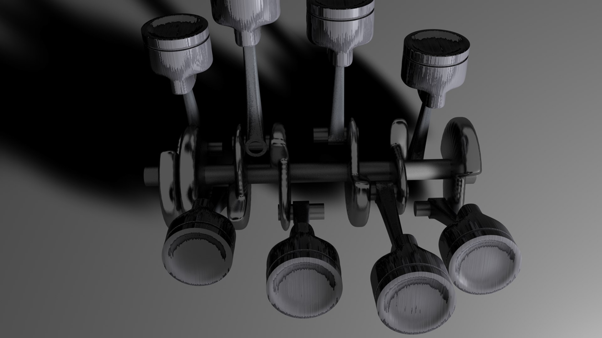 V8 Engine 3d Model
