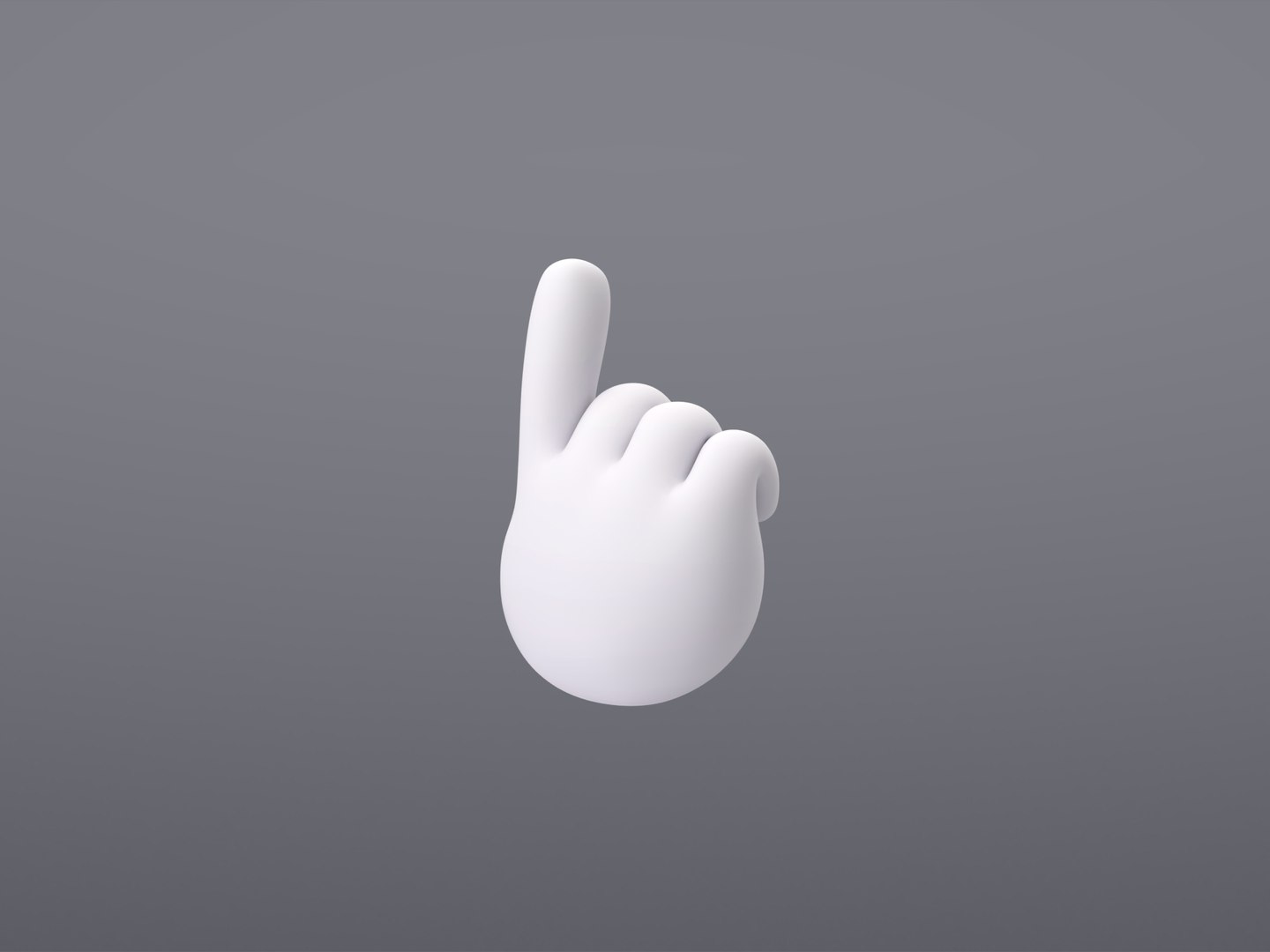 Cartoon Pointing Hand Model - TurboSquid 2093357