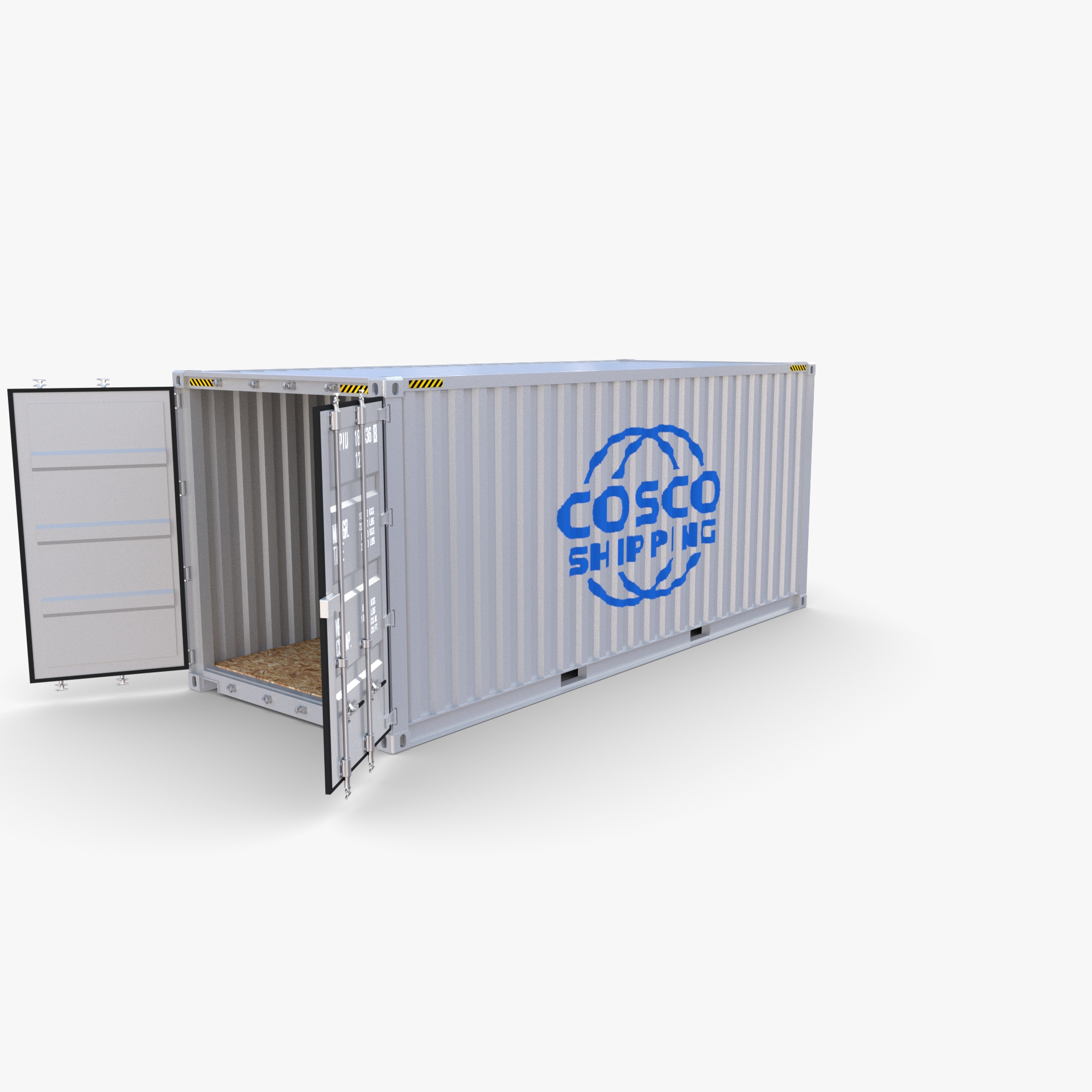 20ft Shipping Container Cosco Shipping v2 3D - TurboSquid 1770175