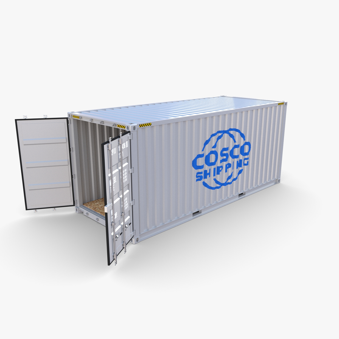20ft Shipping Container Cosco Shipping v2 3D - TurboSquid 1770175