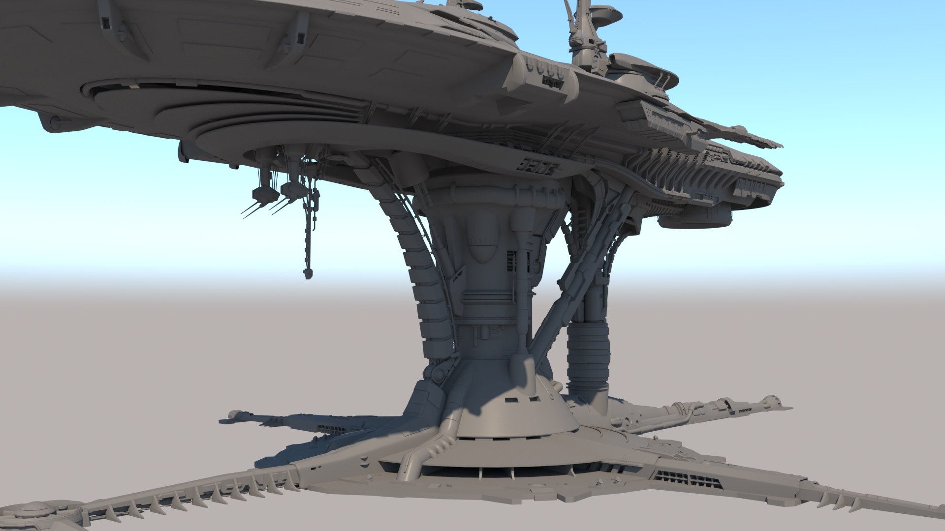 Futuristic Structure 3D - TurboSquid 1591347