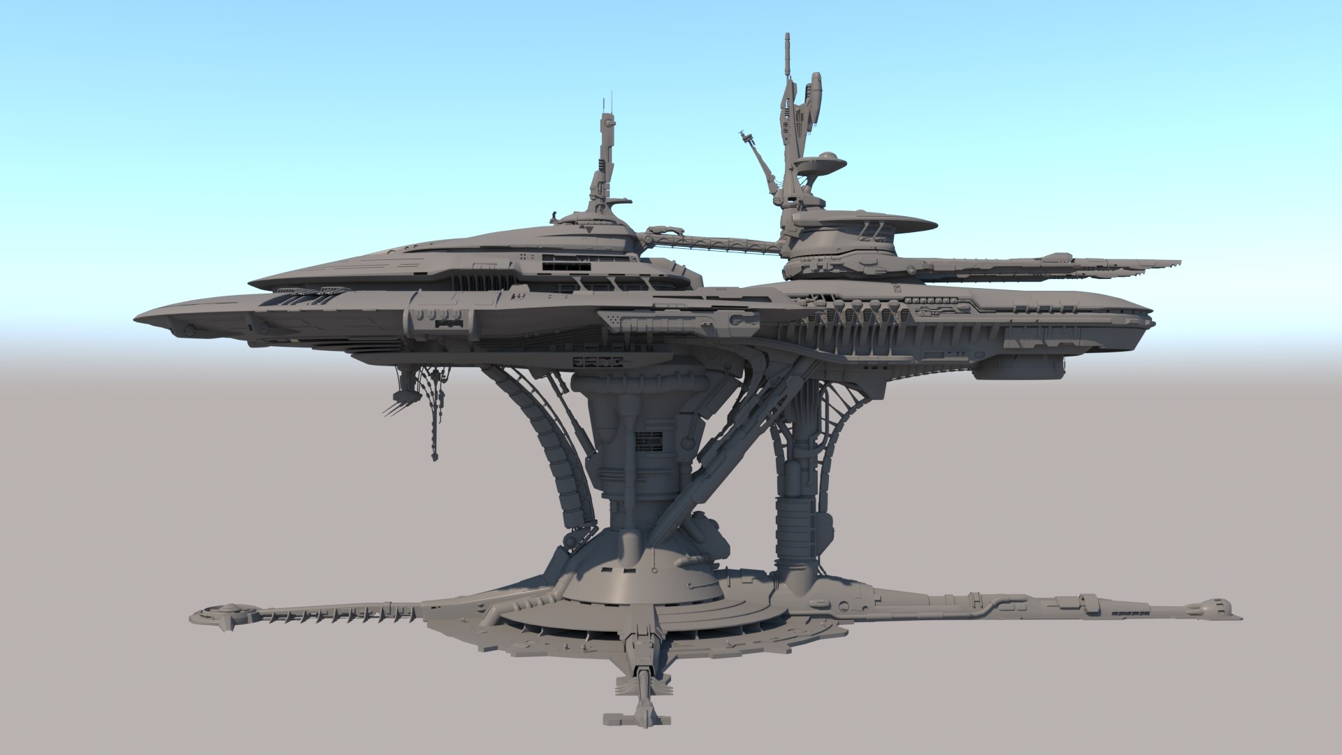 Futuristic Structure 3D - TurboSquid 1591347