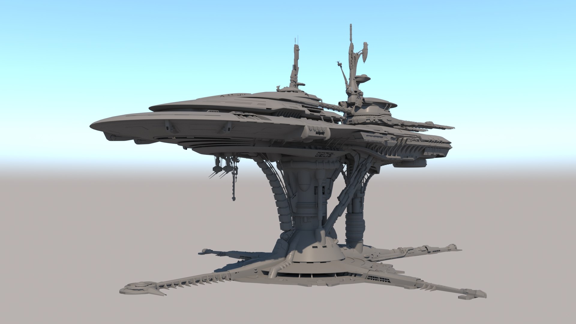 Futuristic Structure 3D - TurboSquid 1591347