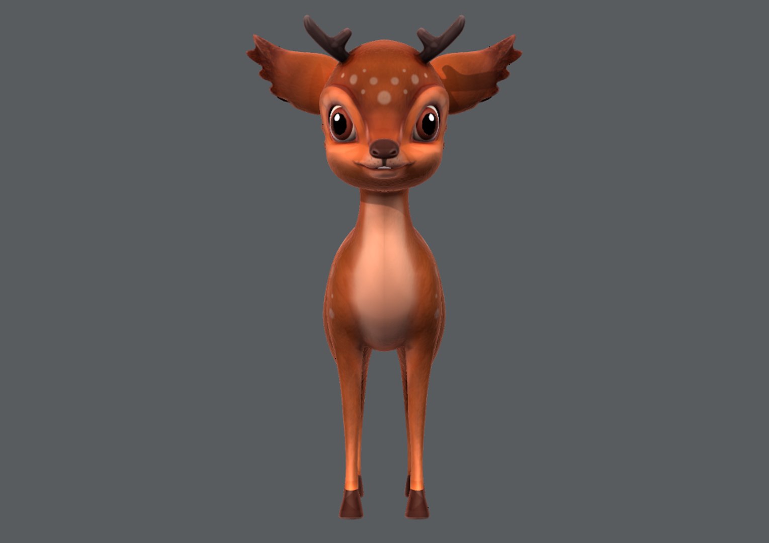 Deer V01 Cartoon Animal 3D Model - TurboSquid 1335234