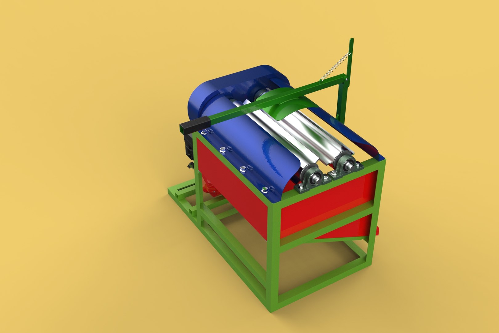 3D Model COCONUT PEELING MACHINE PEELER DEHUSKER TOOL REMOVAL SKIN ...