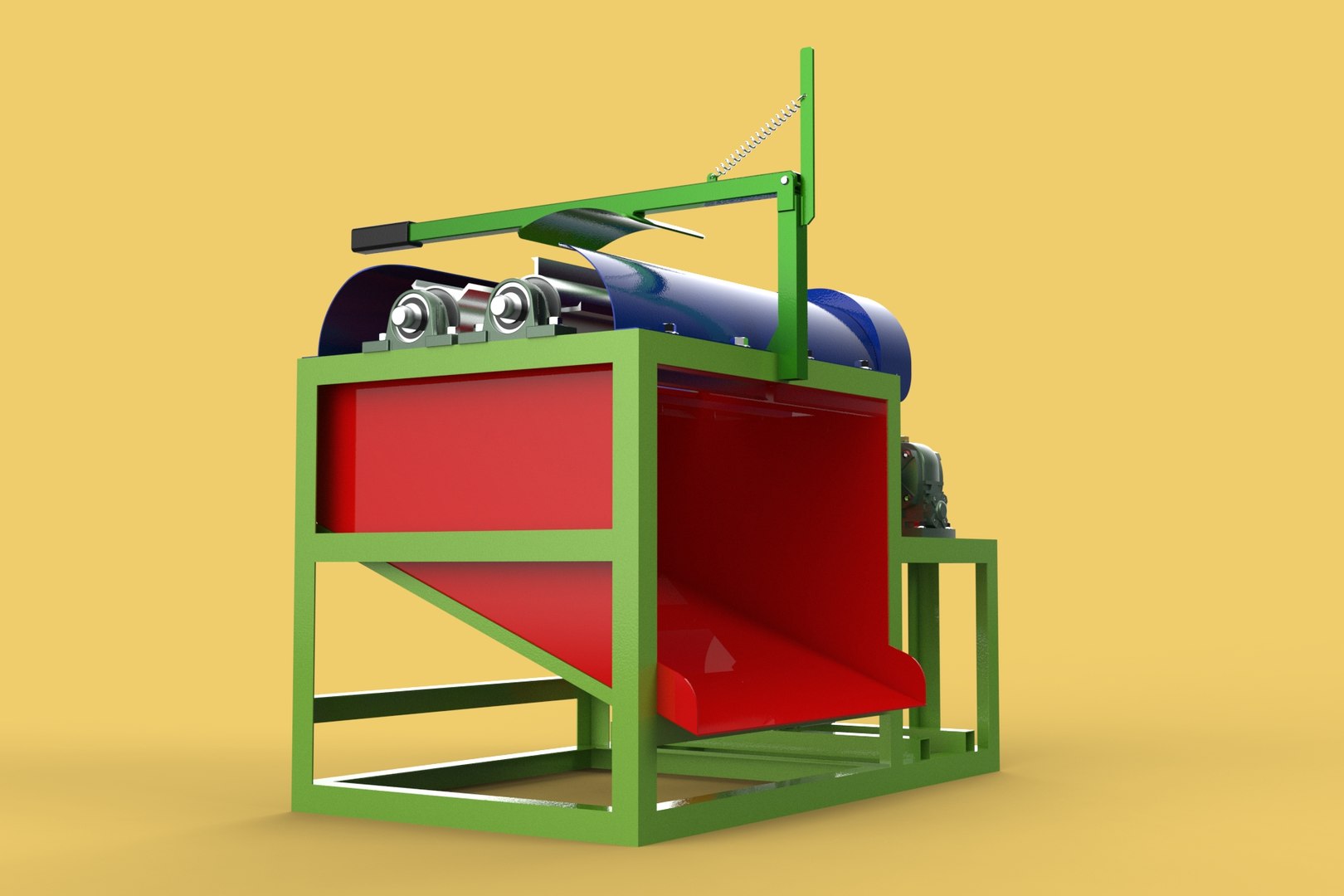 3D Model COCONUT PEELING MACHINE PEELER DEHUSKER TOOL REMOVAL SKIN ...