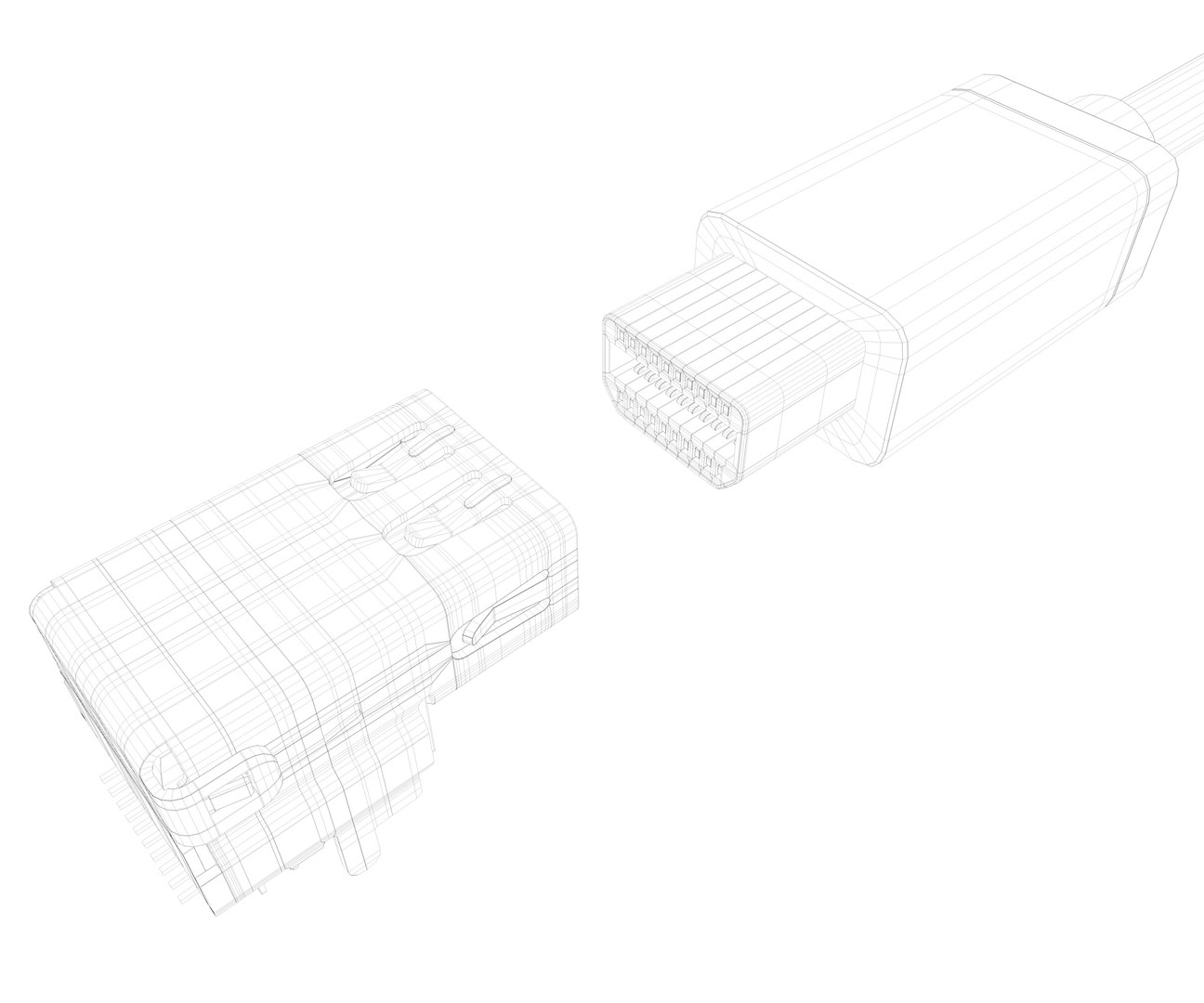 3D Mini Display Port Dp Model - TurboSquid 1274149