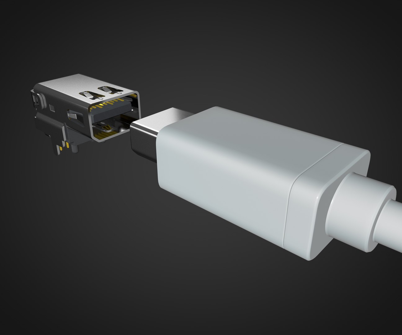 3D Mini Display Port Dp Model - TurboSquid 1274149