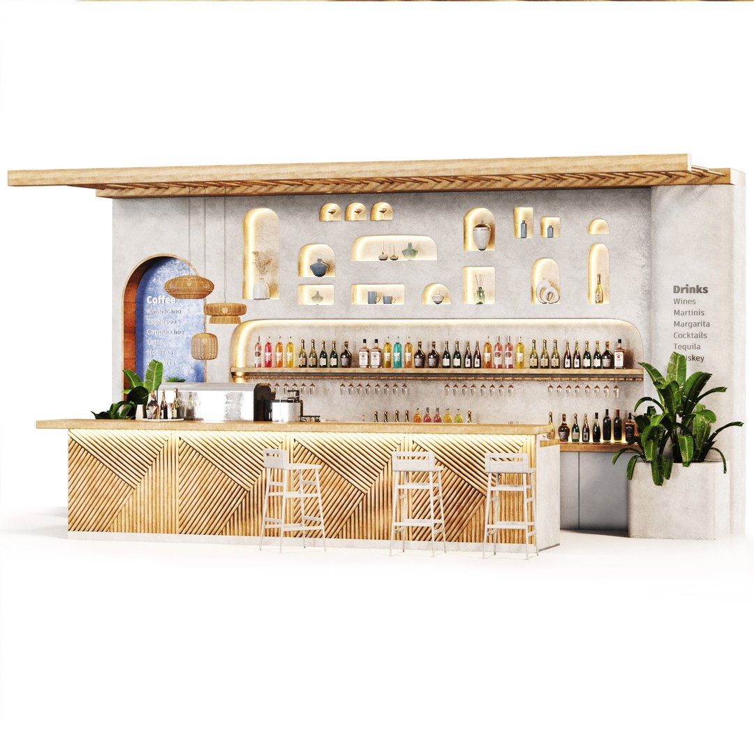 3D Greek Cafe Bar - TurboSquid 2263238
