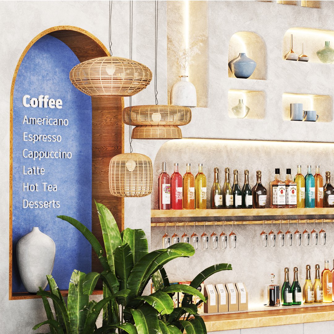 3D Greek Cafe Bar - TurboSquid 2263238