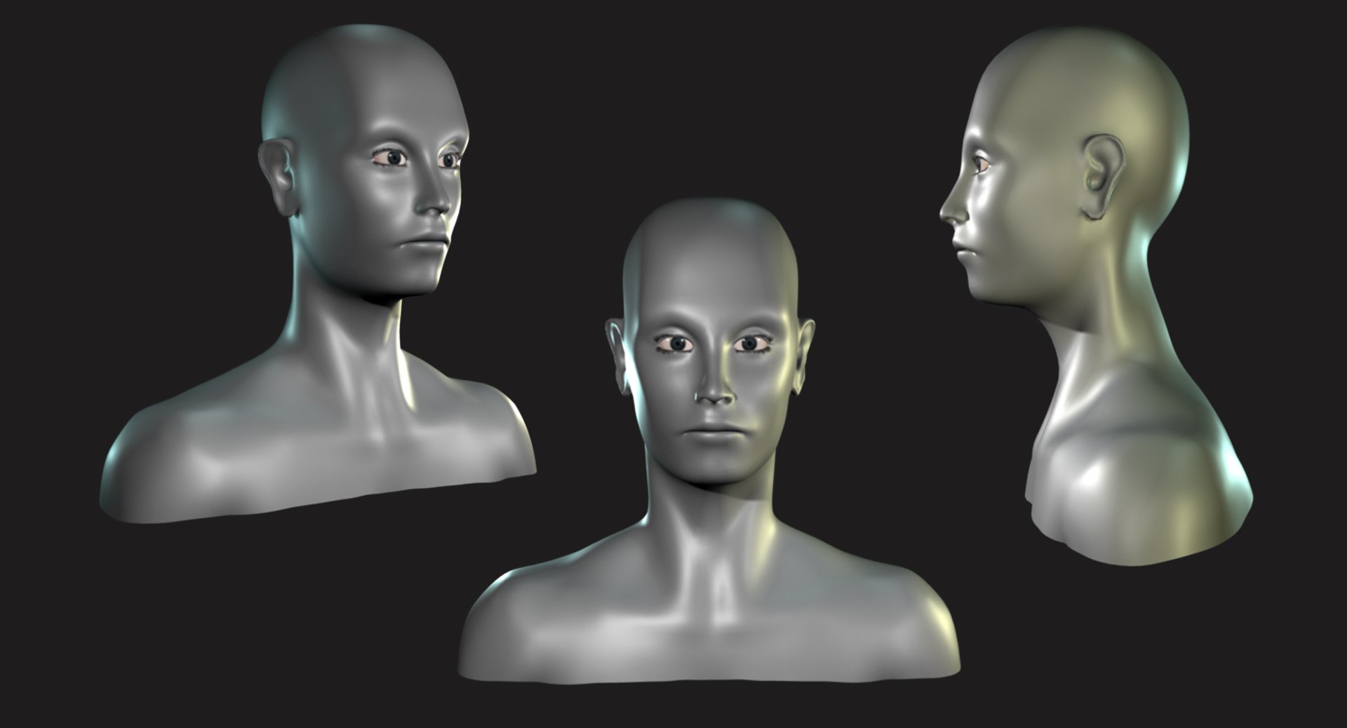 3d male head model
