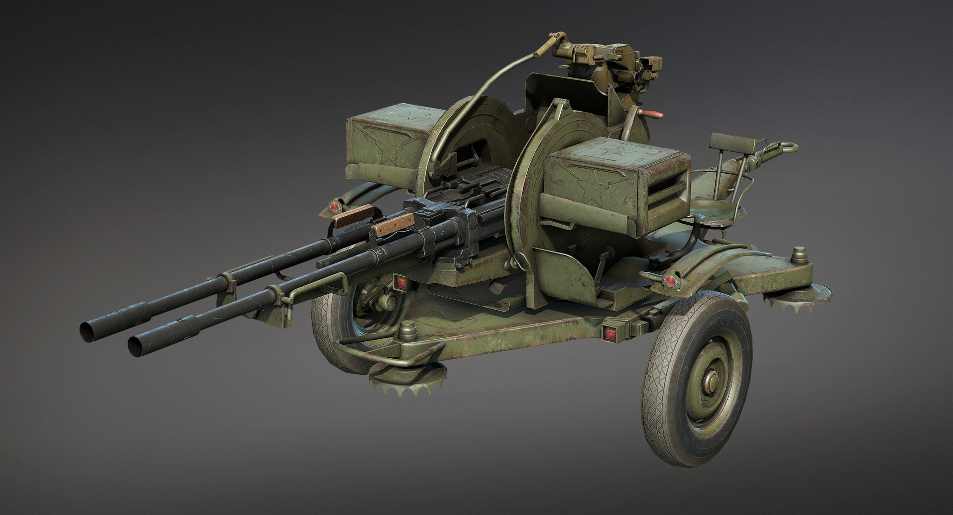 Low-poly Zu-23-2 3D Model - TurboSquid 1161455