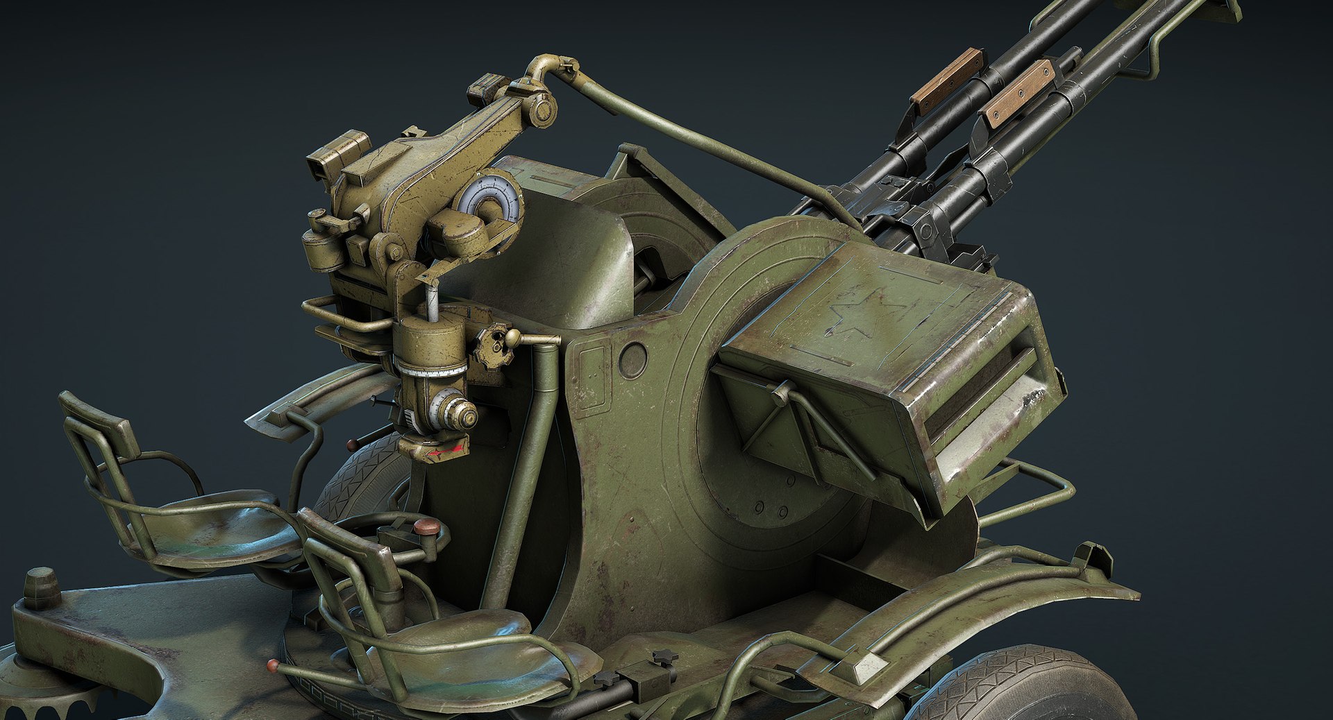 Low-poly Zu-23-2 3D Model - TurboSquid 1161455