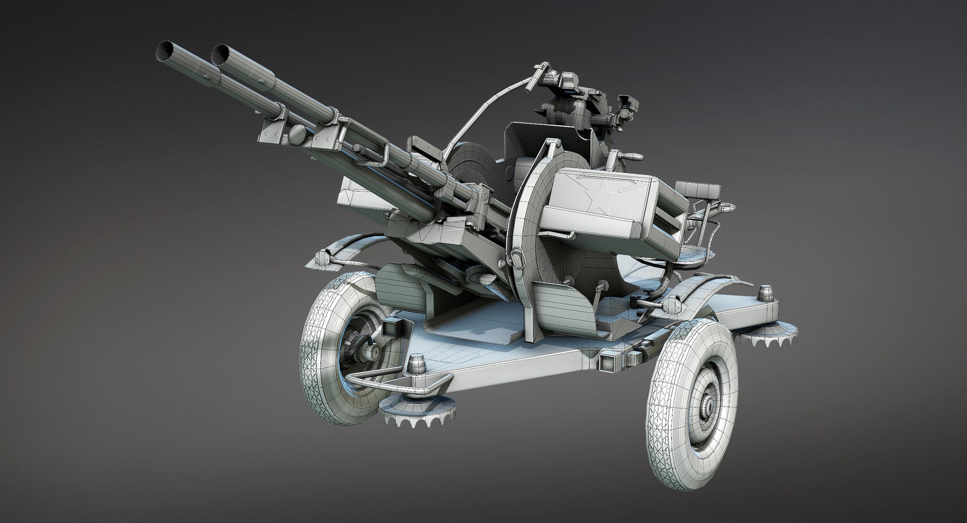 Low-poly Zu-23-2 3D Model - TurboSquid 1161455