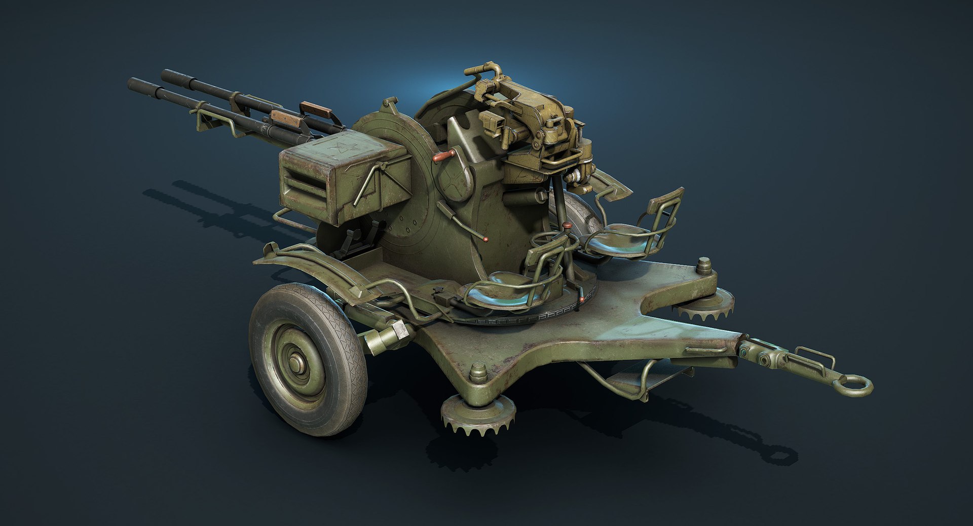 Low-poly Zu-23-2 3D Model - TurboSquid 1161455