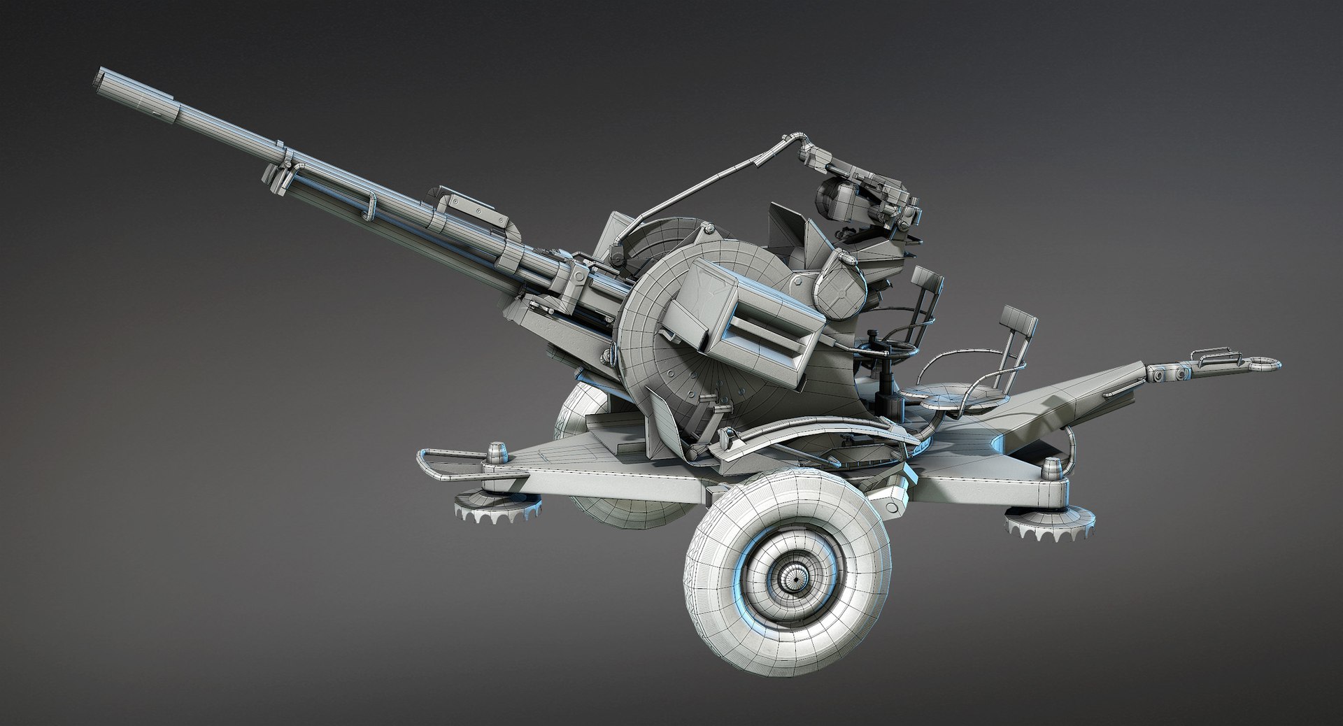 Low-poly Zu-23-2 3D Model - TurboSquid 1161455