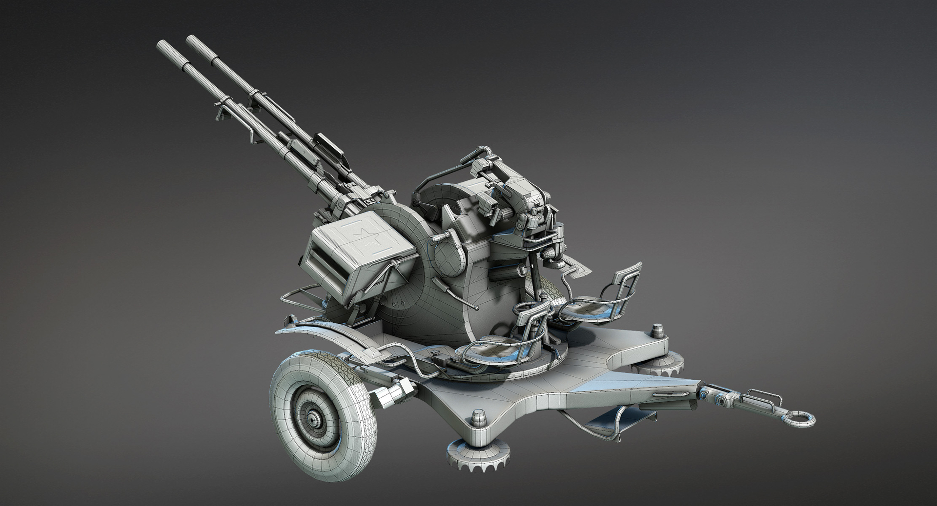 Low-poly zu-23-2 3D model - TurboSquid 1161455