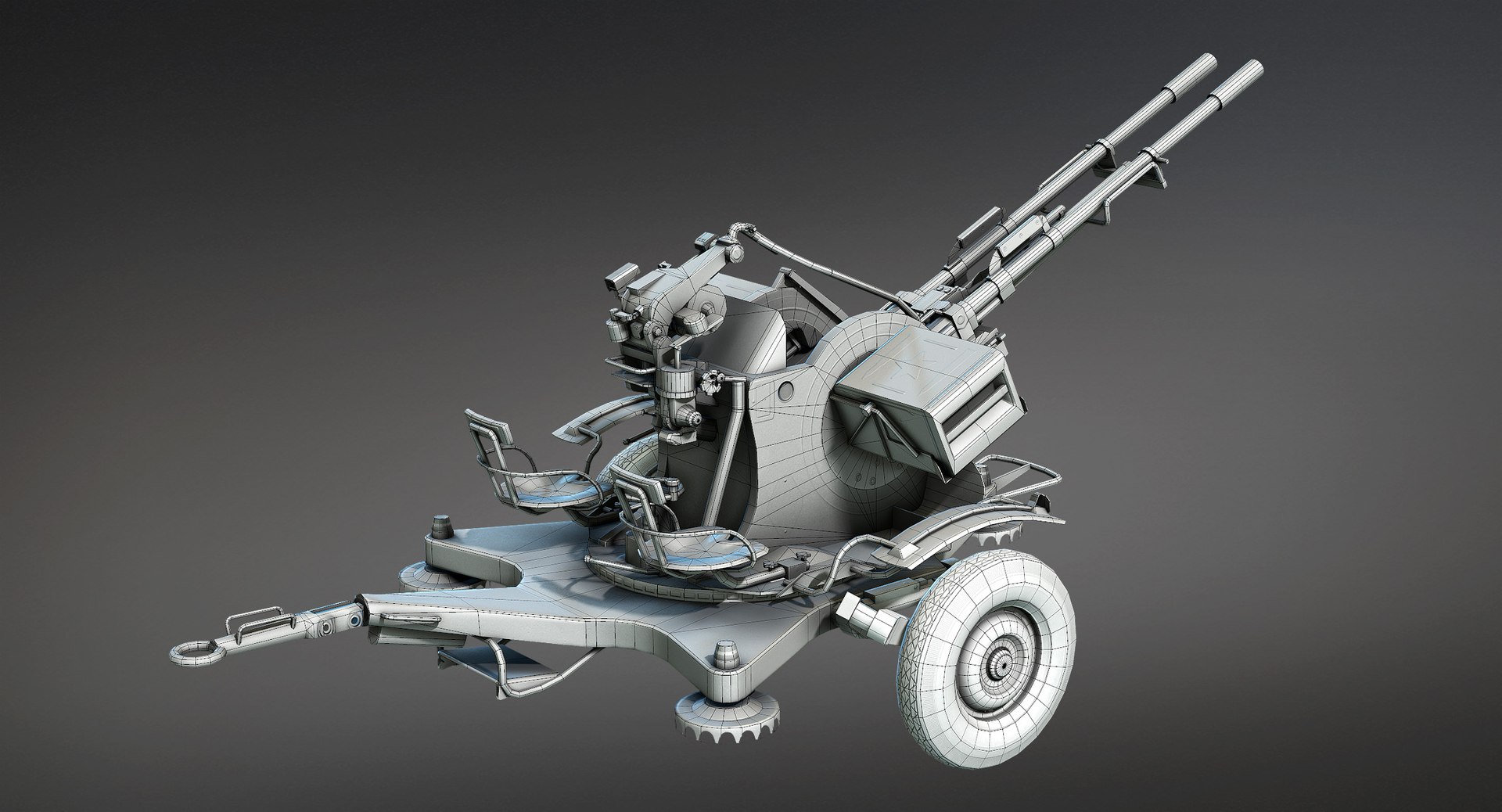 Low-poly zu-23-2 3D model - TurboSquid 1161455