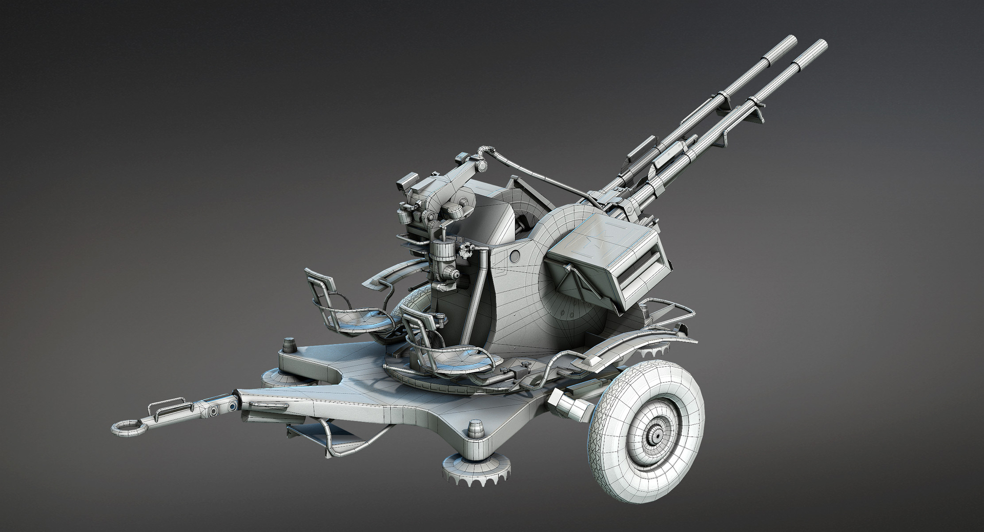 Low-poly zu-23-2 3D model - TurboSquid 1161455