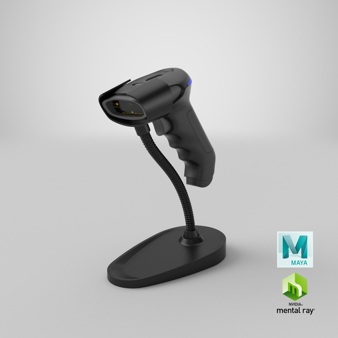 Barcode Scanner With Holder 3D model - TurboSquid 1929731