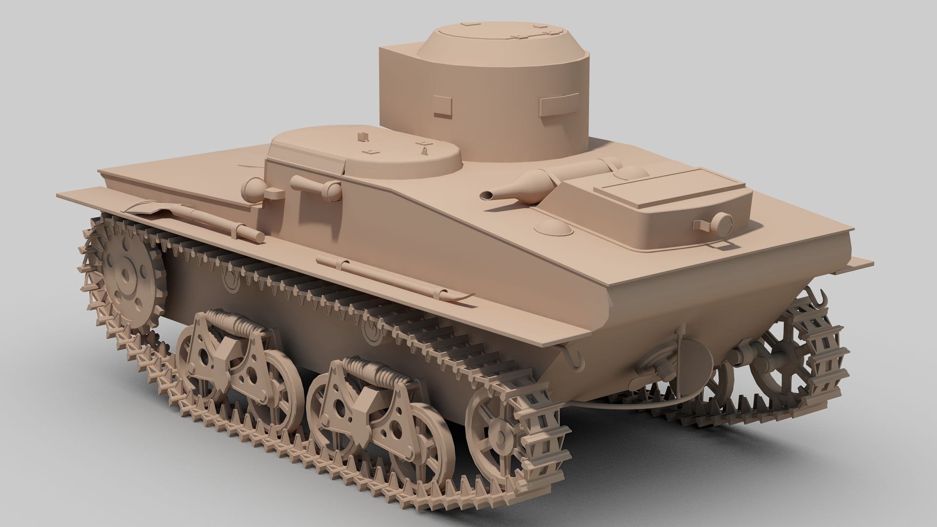 3D T37 Soviet Amphibious Tank - TurboSquid 1993588