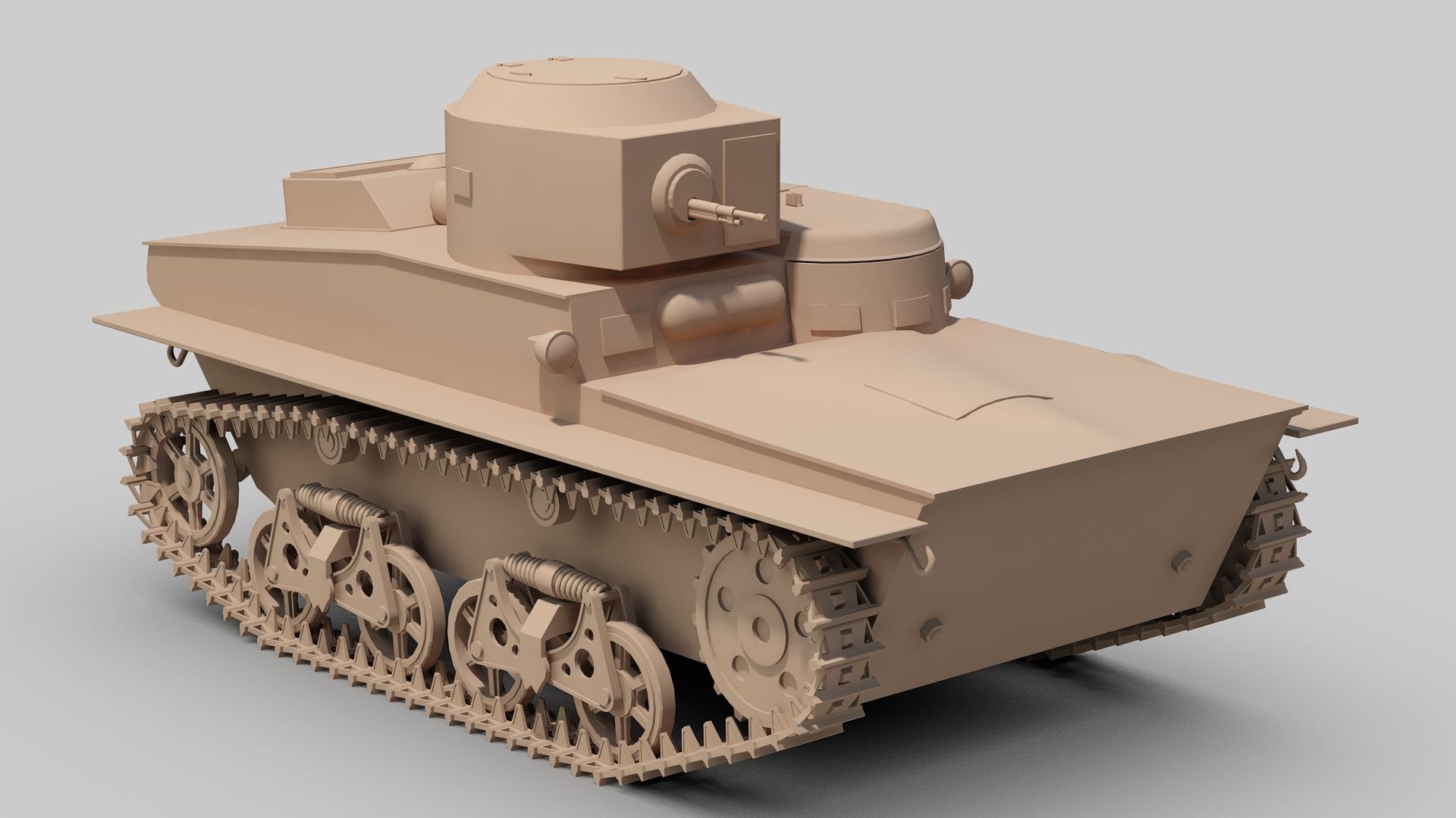 3D T37 Soviet Amphibious Tank - TurboSquid 1993588